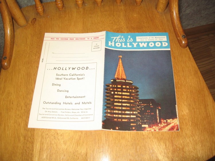 January 31, 1958 Visitor Guide~This is Hollywood~