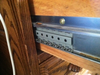 Removing drawers from executive oak desk