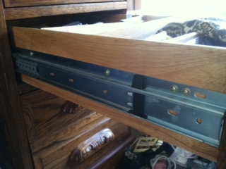 Removing drawers from executive oak desk