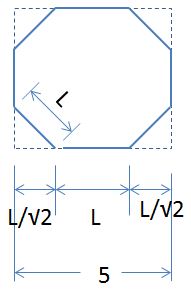Formula for octagon side lengths